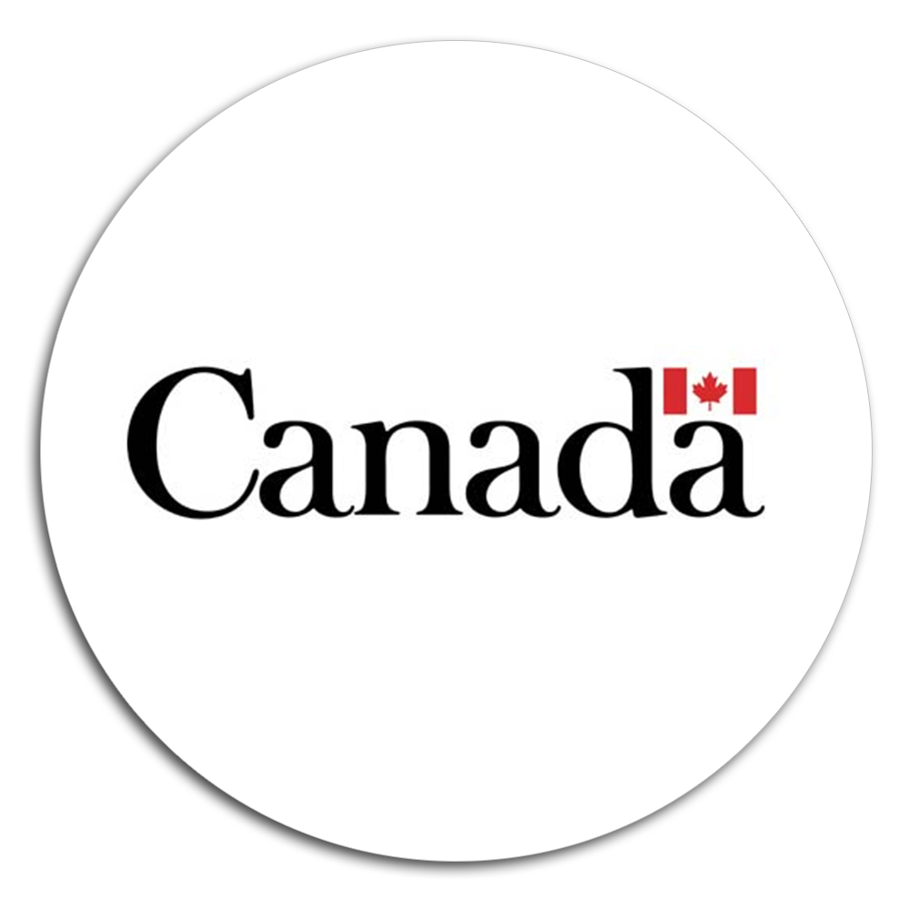 Buy Canada Logo Circle Stickers As Low As $9.99!