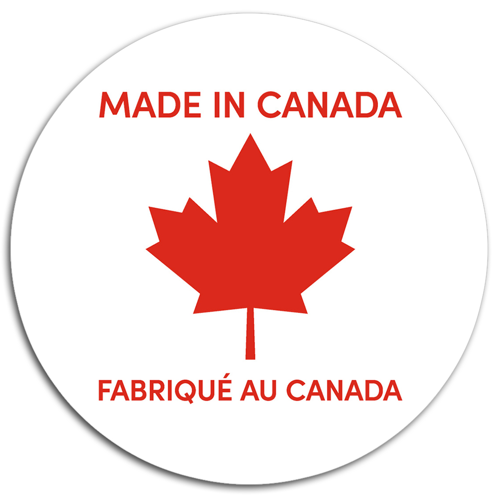 Buy Made In Canada Circle Stickers (Version 5) As Low As $9.99!
