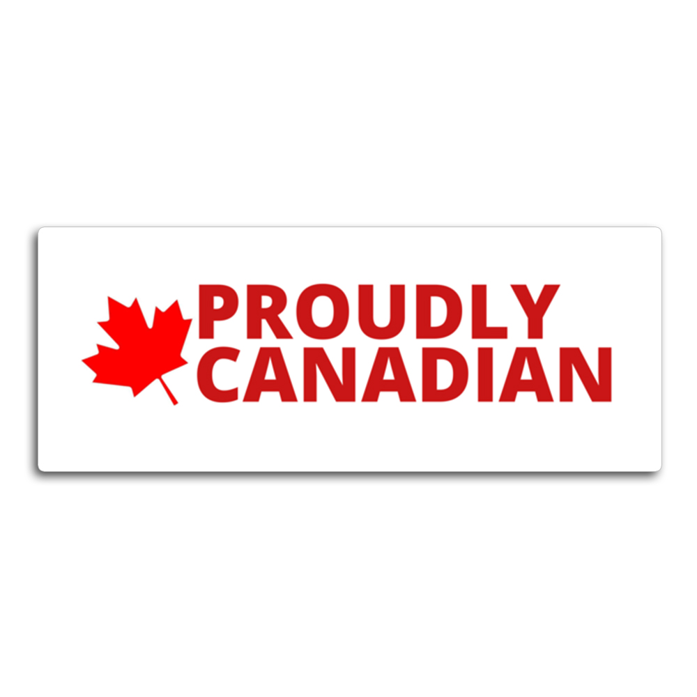 Buy Proudly Canadian Custom Cut Stickers As Low As $9.99 For 36!