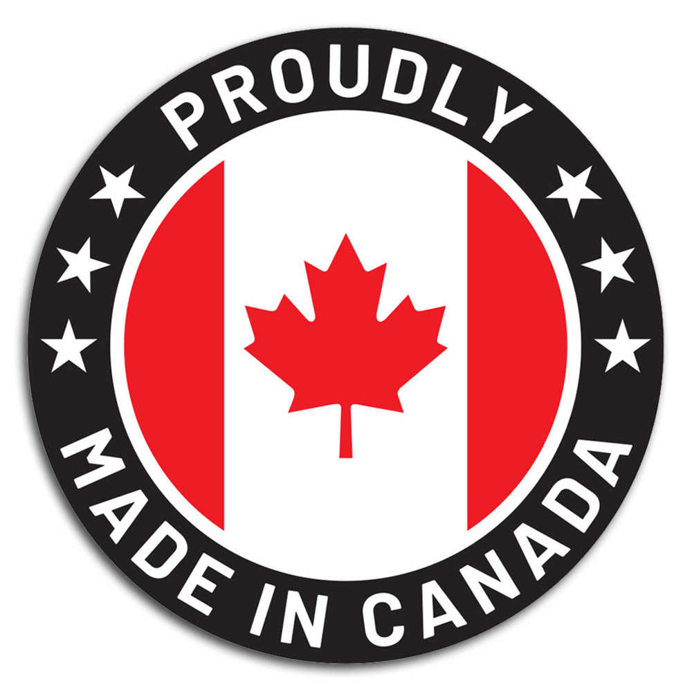 Buy Proudly Made In Canada Circle Stickers (Version 1) As Low As $9.99!