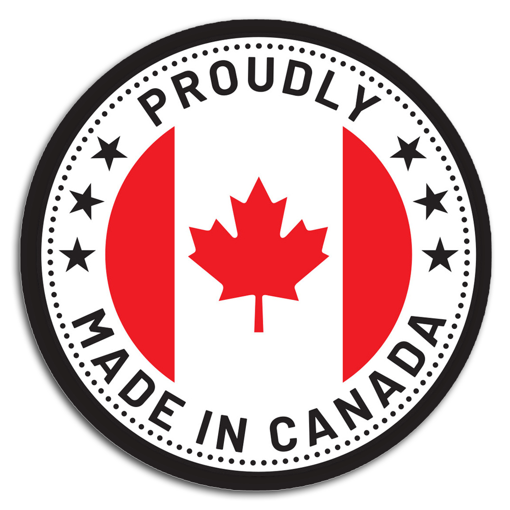 Buy Proudly Made In Canada Circle Stickers (Version 2) As Low As $9.99!