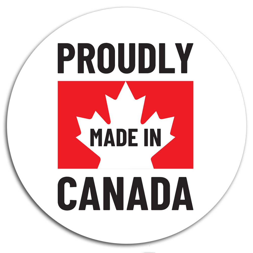 Buy Proudly Made In Canada Circle Stickers (Version 3) As Low As $9.99!