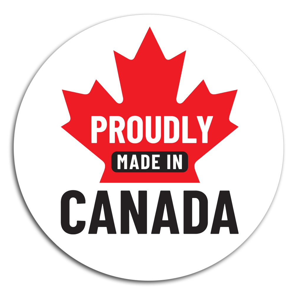 Buy Proudly Made In Canada Circle Stickers (Version 4) As Low As $9.99!