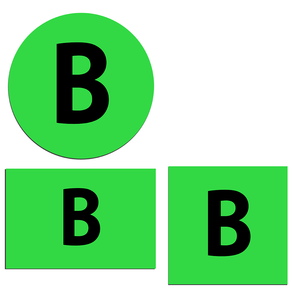 Buy Letter B Labels As Low As $9.99 At Peterborough Print