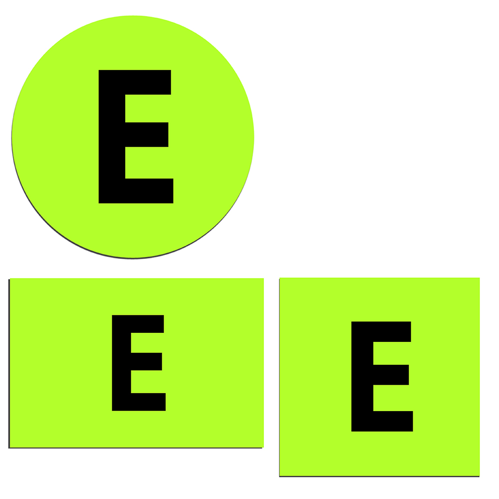 Buy Letter E Labels As Low As $9.99 At Peterborough Print