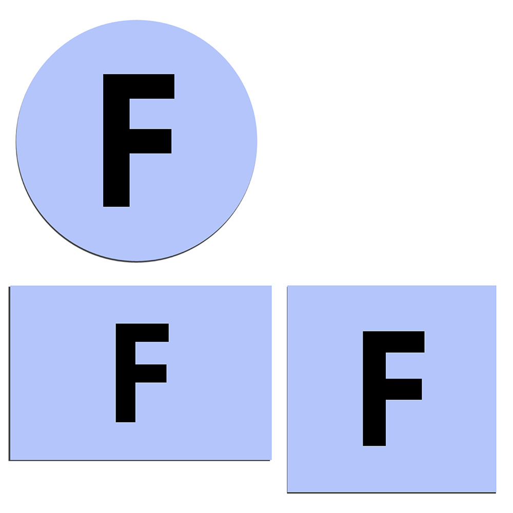 Buy Letter F Labels As Low As $9.99 At Peterborough Print