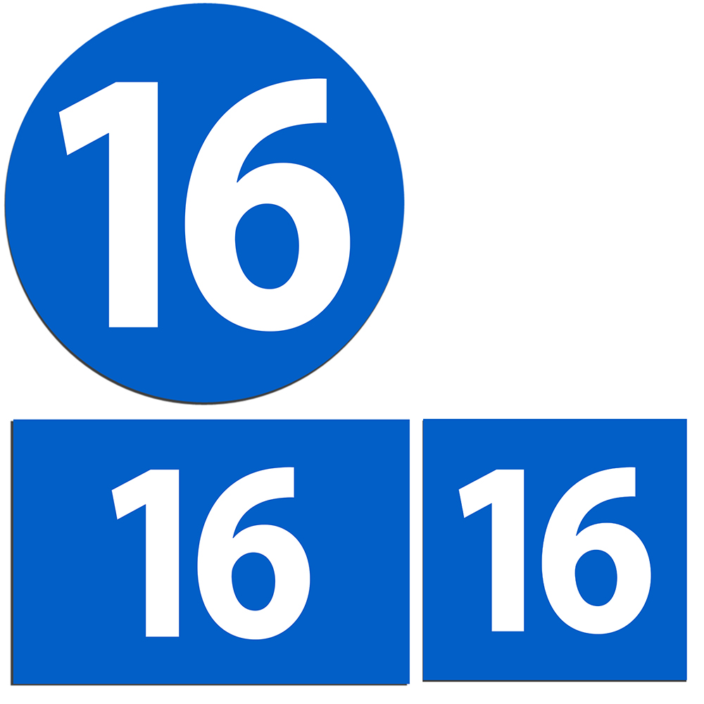 Buy Number 16 Labels As Low As $9.99 At Peterborough Print