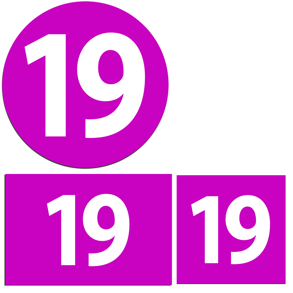 Buy Number 19 Labels As Low As $9.99 At Peterborough Print