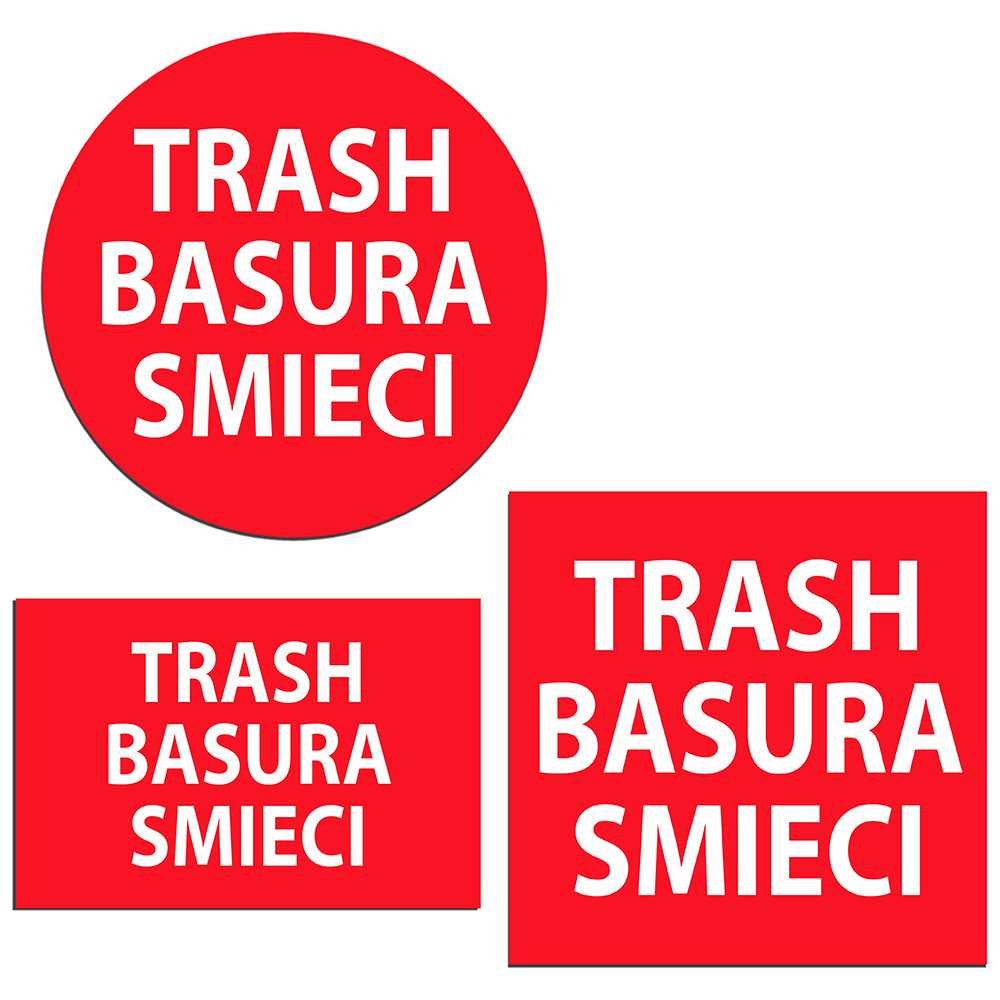 Buy Trash Basura Smieci Labels As Low As $9.99 At Peterborough Print