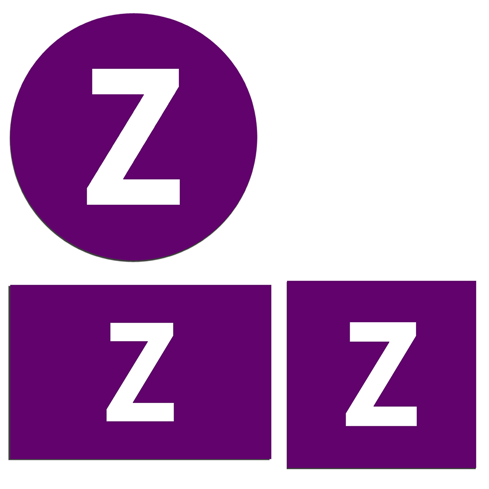 Buy Letter Z Labels As Low As $9.99 At Peterborough Print