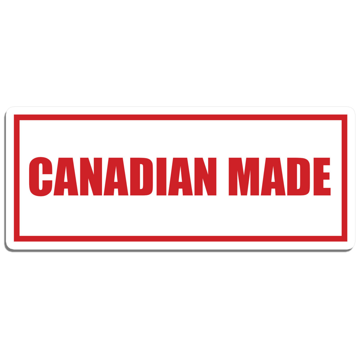 Buy Canadian Made Rectangle Stickers (Red) As Low As $9.99!