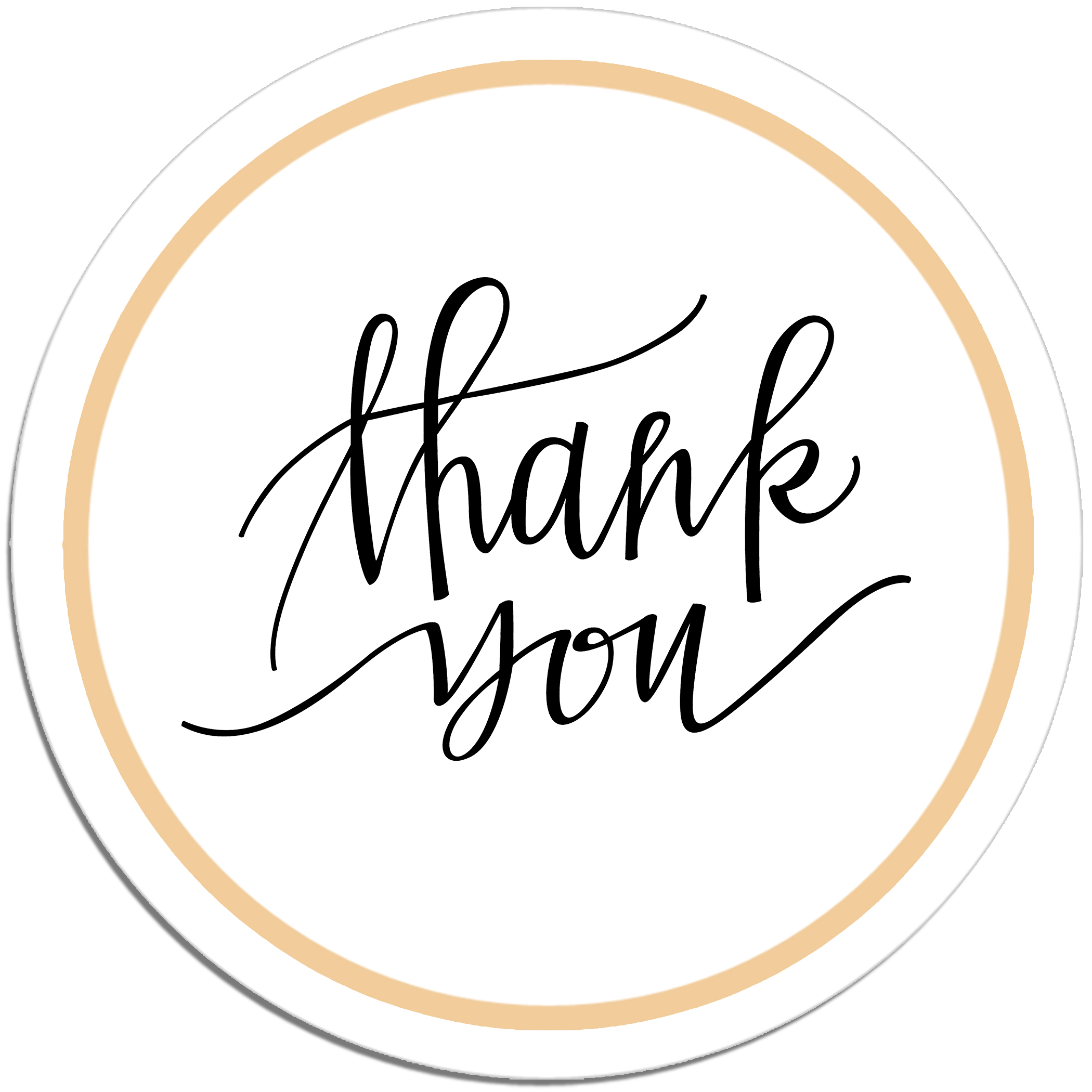 Buy Thank You Circle Stickers (Elegant Style) As Low As $9.99!