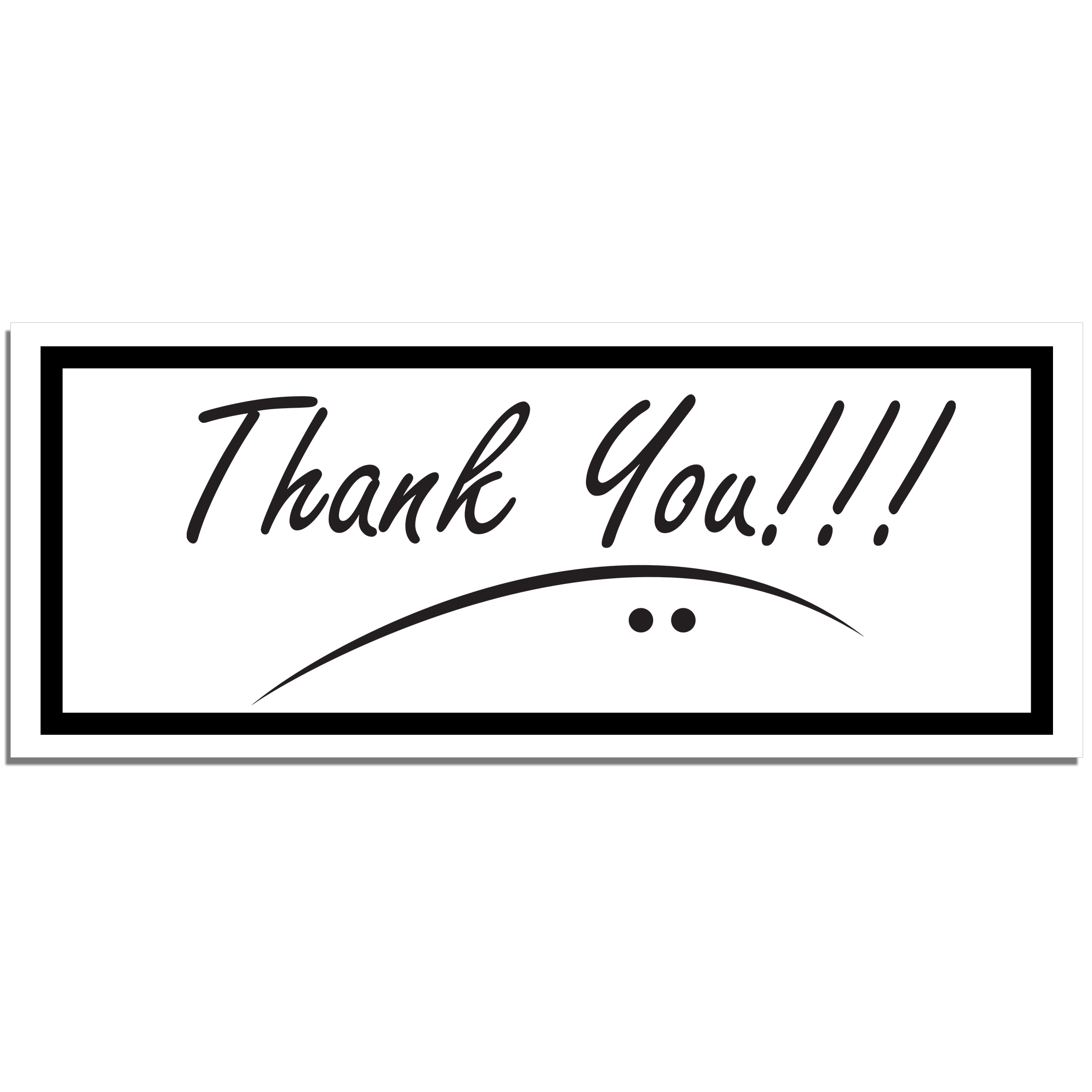 Buy Thank You Rectangle Stickers (Version 12) As Low As $9.99!