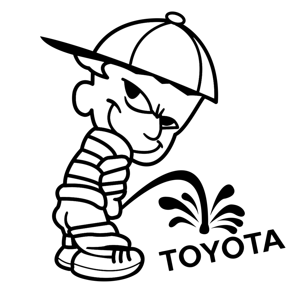 Buy Calvin Pissing (Boy Peeing) On Toyota Decals As Low As $12.99!